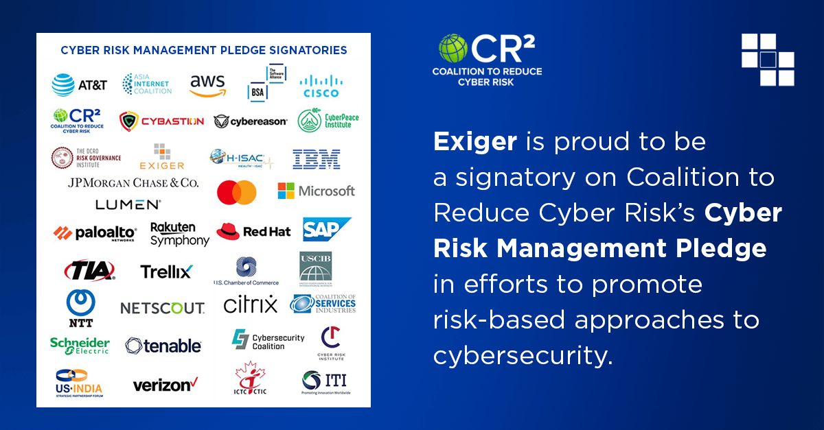 Exiger Joins Cyber Risk Management Pledge - Exiger