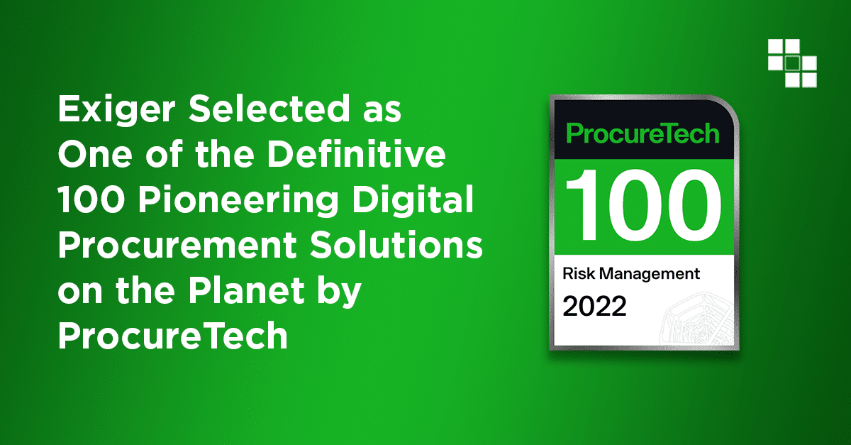 Exiger Selected for ProcureTech100 - Exiger