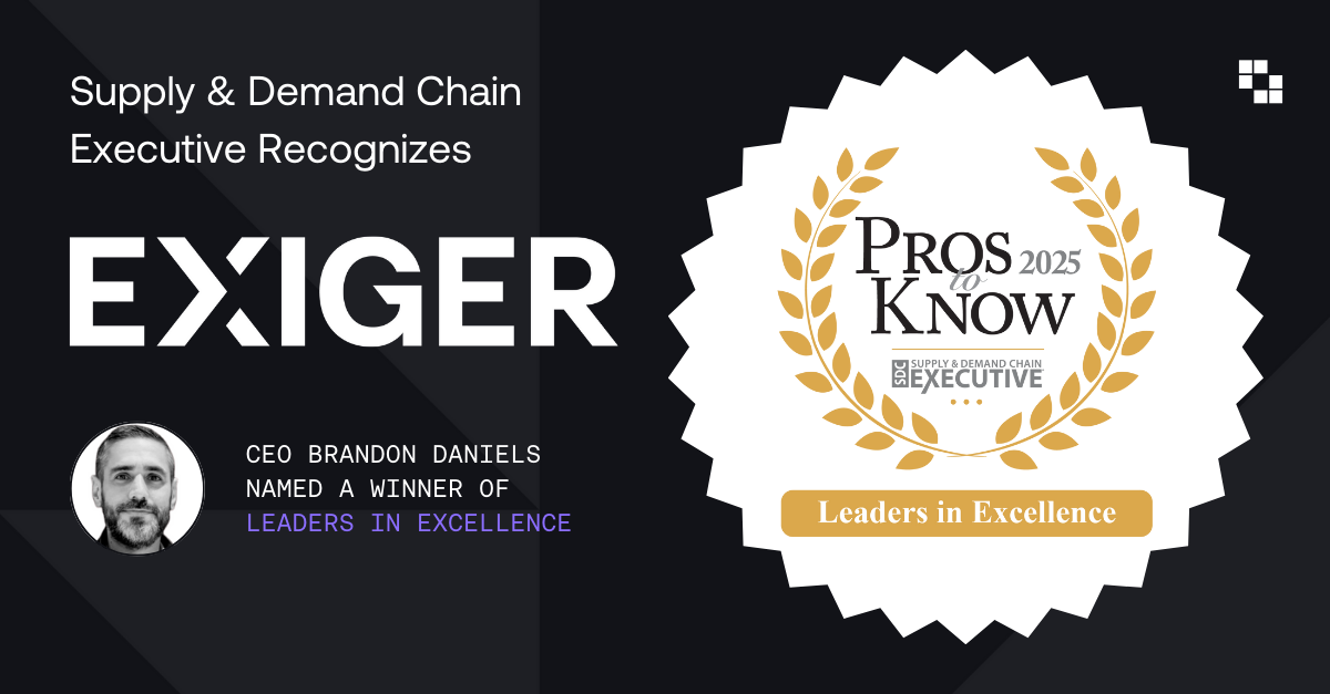 Exiger CEO Named Supply & Demand Chain Executive 2025 Pro to Know - Exiger